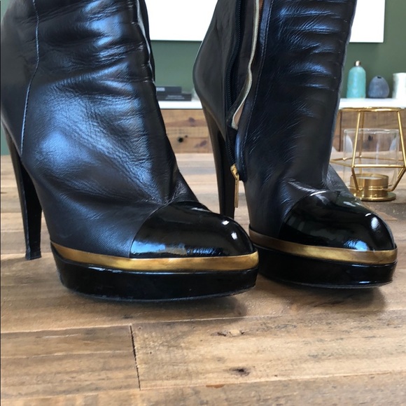 Yves Saint Laurent | Shoes | Ysl Leather Boot W Platform Host Pick ...